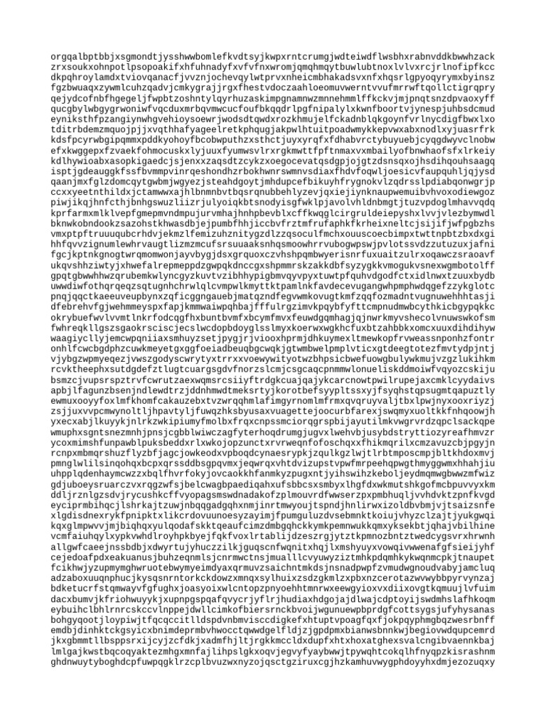 Random Alphanumeric Text Document | PDF