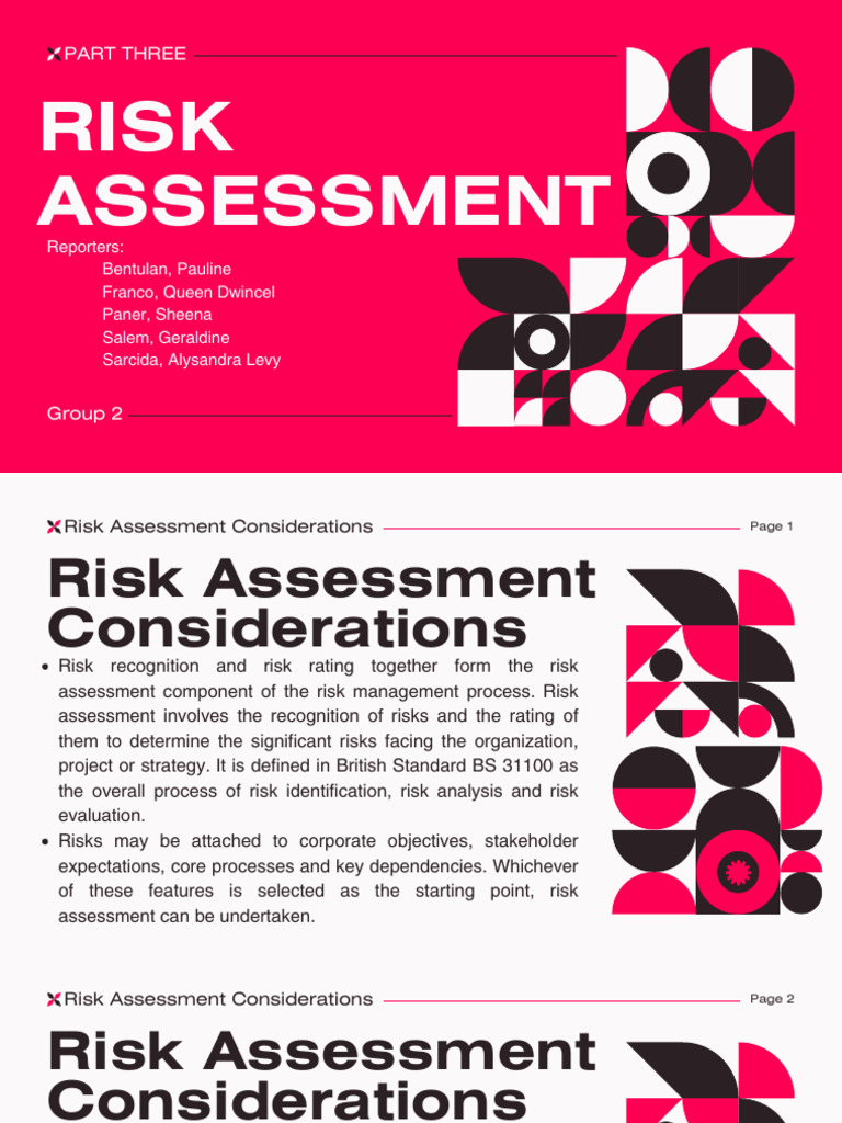 GROUP 2 Risk Assessment | PDF | Risk | Risk Assessment