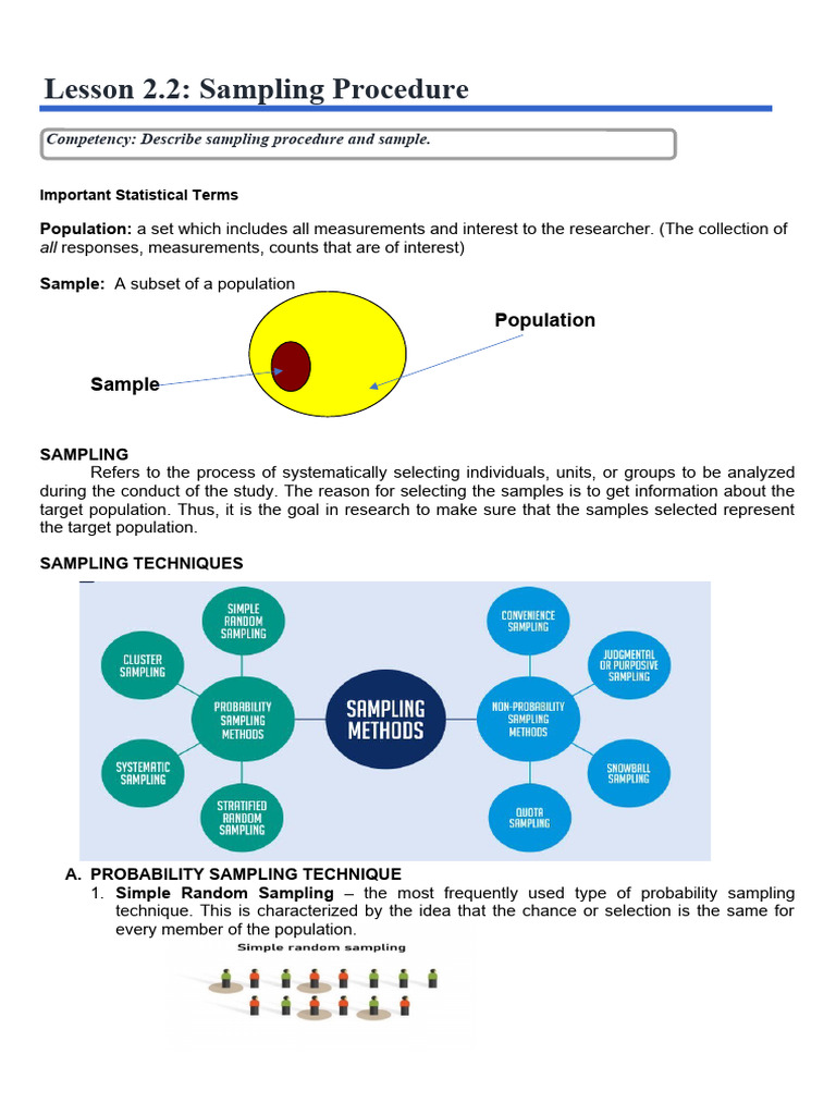 Lesson-2.2.-Sampling-Technique 2 | Download Free PDF | Sampling ...