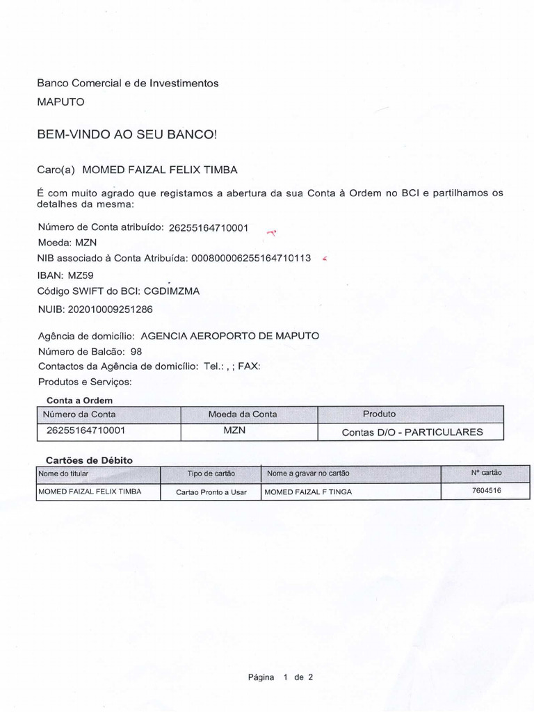 Conta BCI Momed FT | PDF