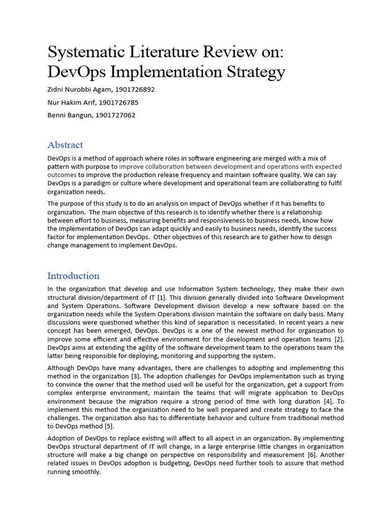 Systematic Literature Review | Download Free PDF | Software Development Process | Agile Software ...