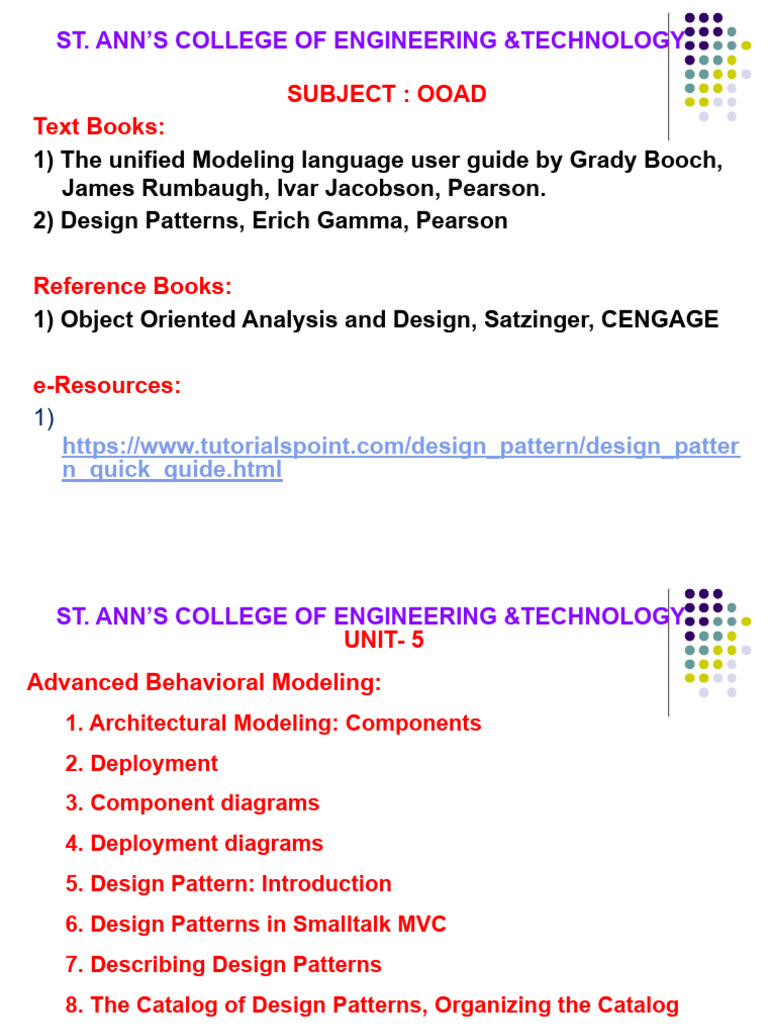 Ooad 5 Pdf Class Computer Programming Method Computer Programming