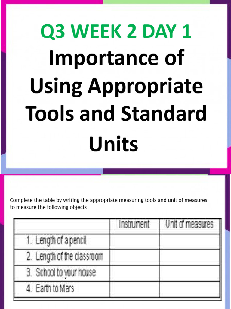 Grade 5 PPT Science Q3 W2 Day 1-5 | PDF | Speed | Measurement