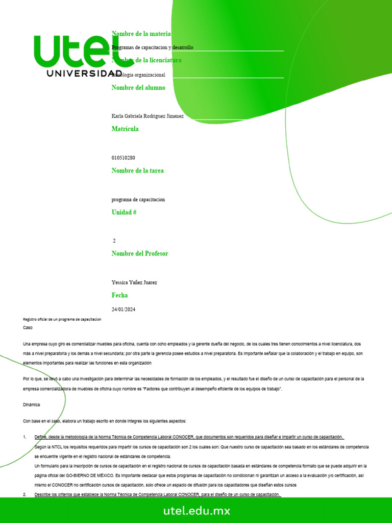 Programas de Capacitacion y Desarrollo | PDF | Desarrollo profesional | Evaluación