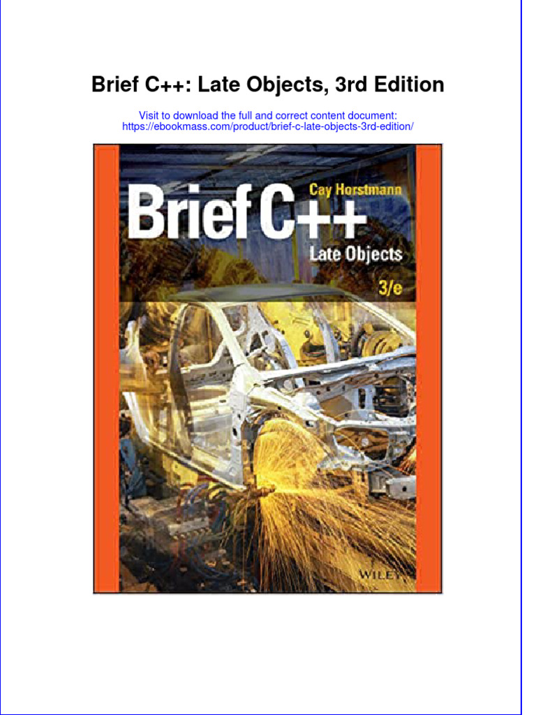 Ebook PDF Brief C Late Objects 3Rd Edition Full Chapter | PDF | Programming | Computer Program