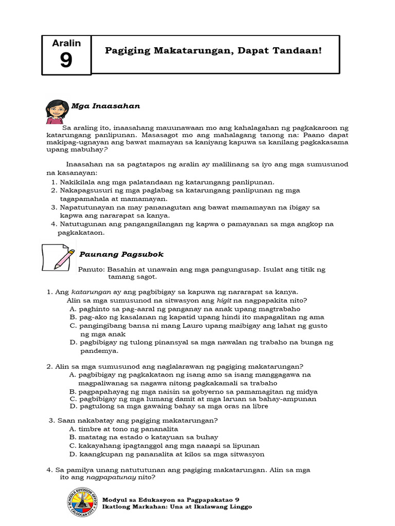 ESP 9 Q3 Weeks 1 2 | PDF