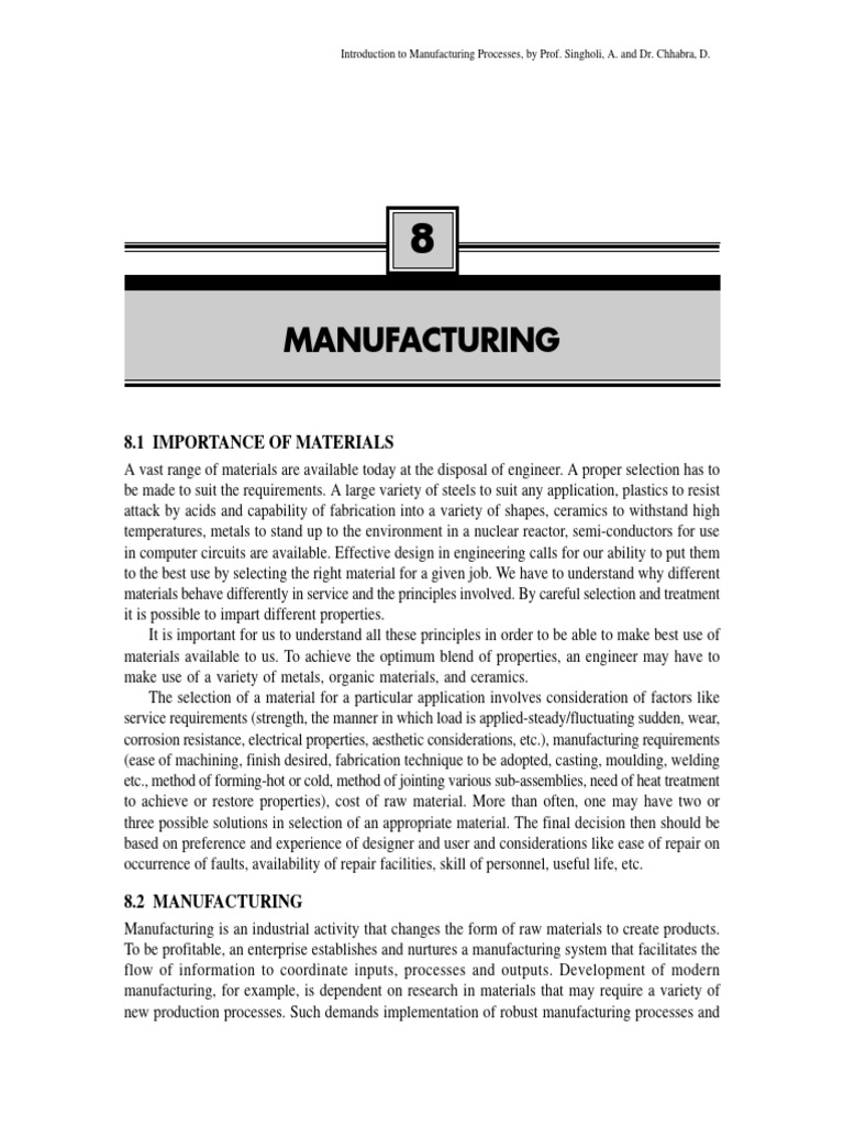Manufacturing Processes Overview | PDF | Physical Sciences | Crafts