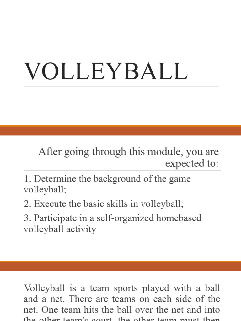 VOLLEYBALL | PDF | Volleyball | Sports Rules And Regulations