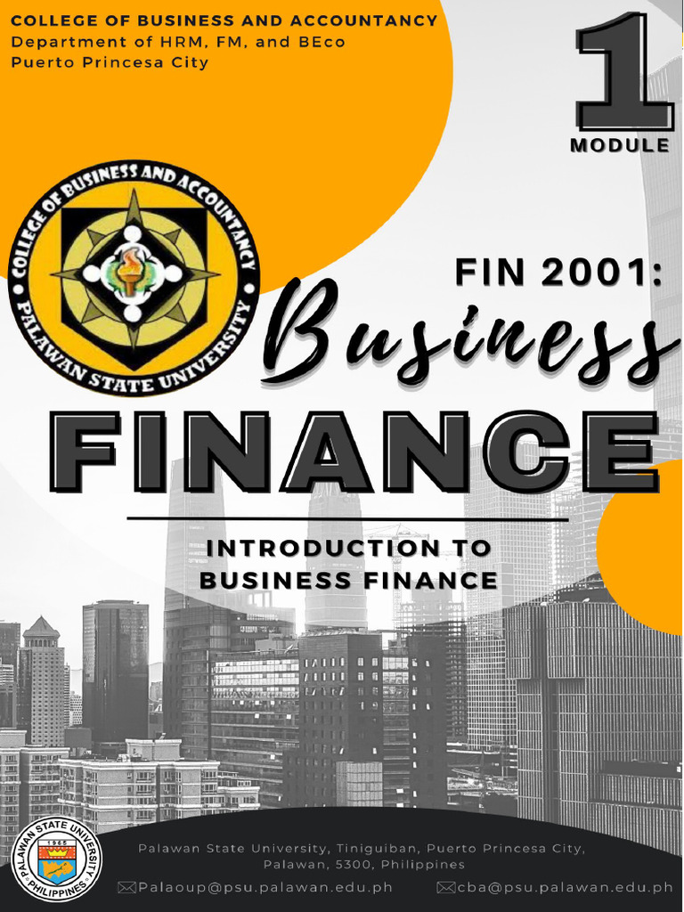 Business Finance Module 1 | PDF