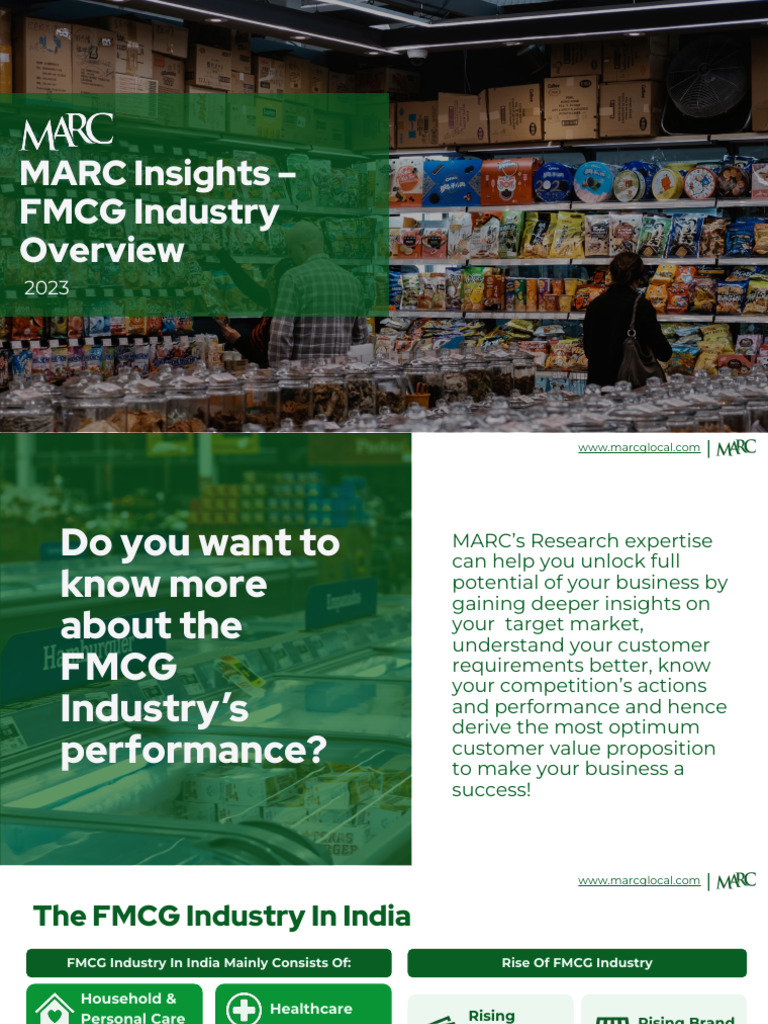 MARC Insights FMCG Industry Overview 2023 | PDF | Brand | Over The ...