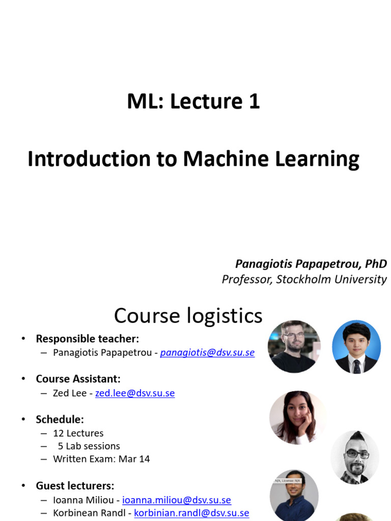 Lec1 Introduction | PDF | Cross Validation (Statistics) | Errors And ...