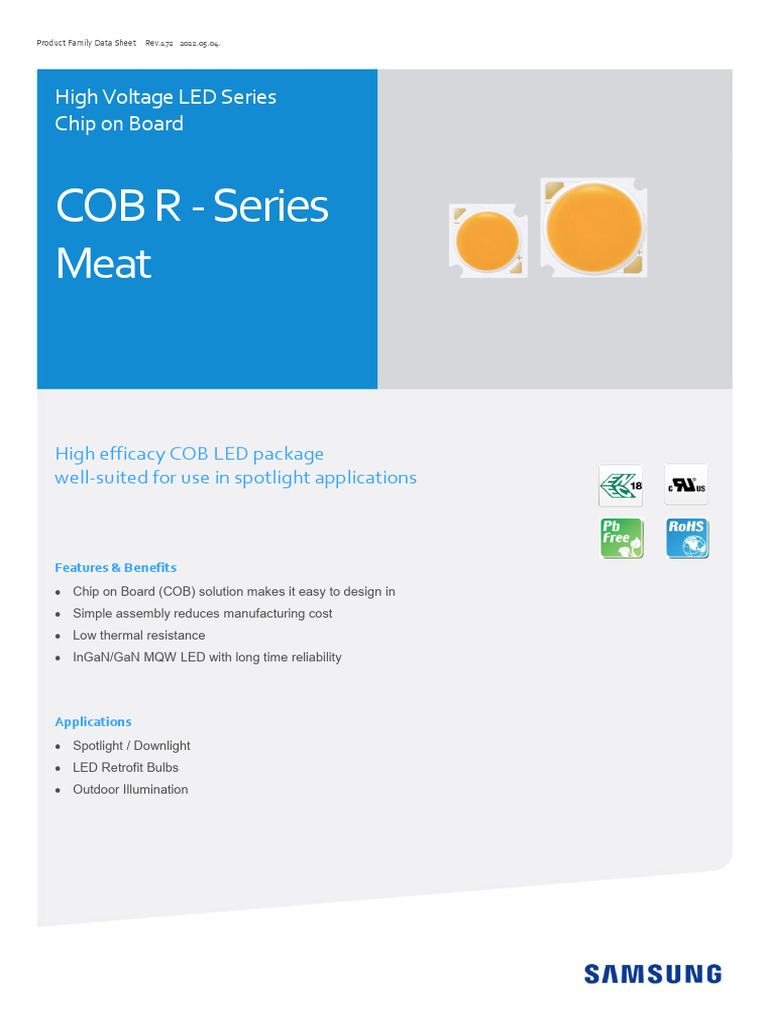High Voltage COB LED Series Overview | PDF