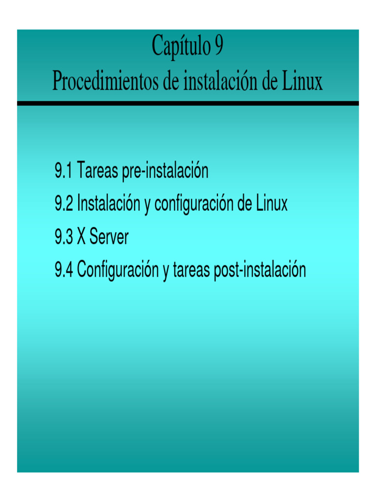 ITE-II-ch09 PROCEDIMIENTOS DE INSTALACION DE LINUX | PDF | Arranque | Distribución de Linux