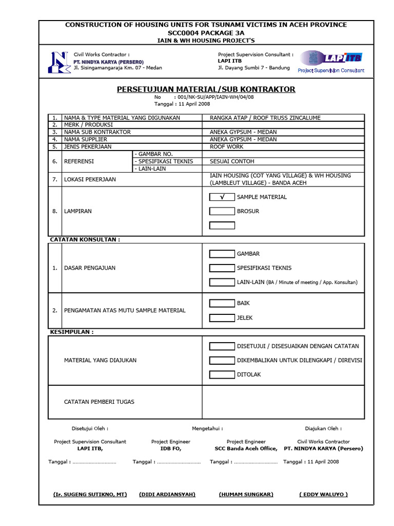 Approval Material | PDF