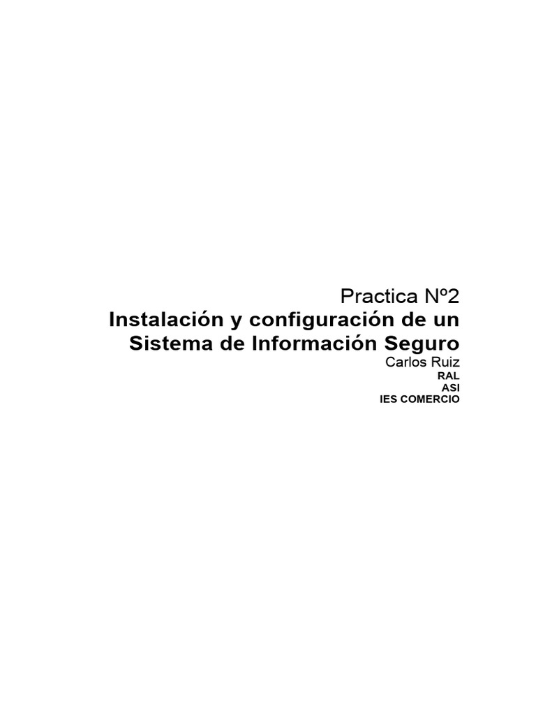 Instalacion y Configuracion de Un Servidor Seguro | PDF | Protocolo de ...