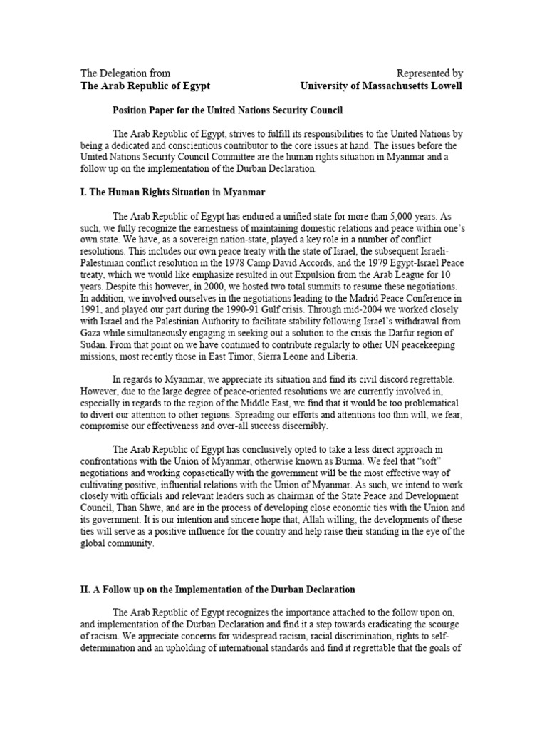 Sample Position Paper - tcm18-102091 | PDF