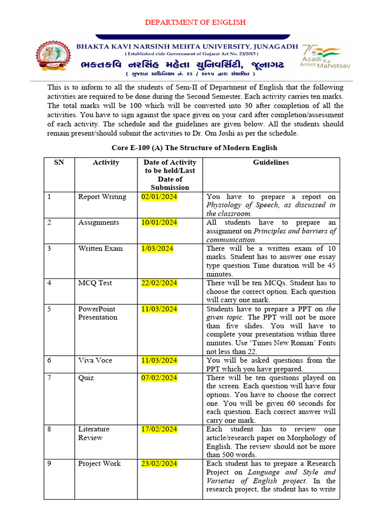 Core E-109 (A) The Structure of Modern English | PDF | Microsoft Power ...