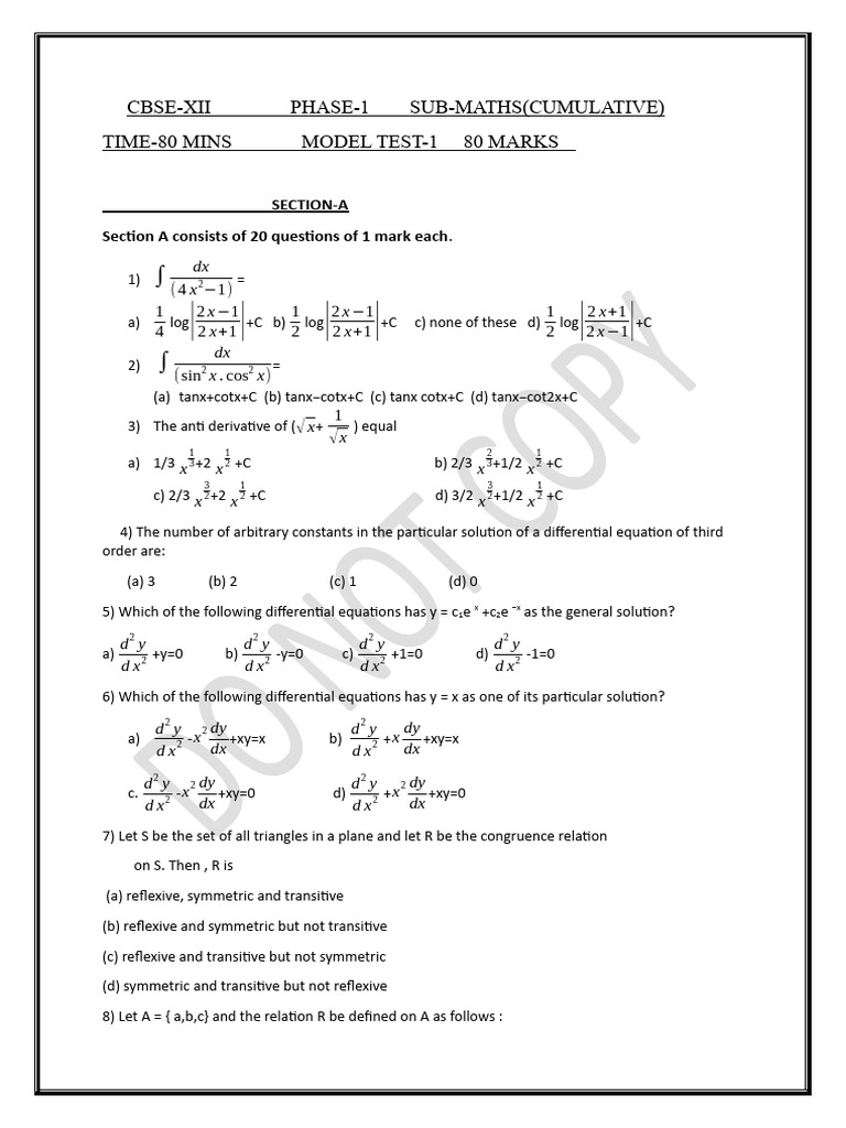 12th STD 23-24 Cumulative Test-1 (7chapters) | PDF | Ordinary ...