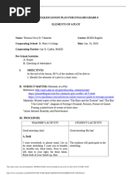 Detailed Lesson Plan in English (Elements of A Short Story) | PDF ...