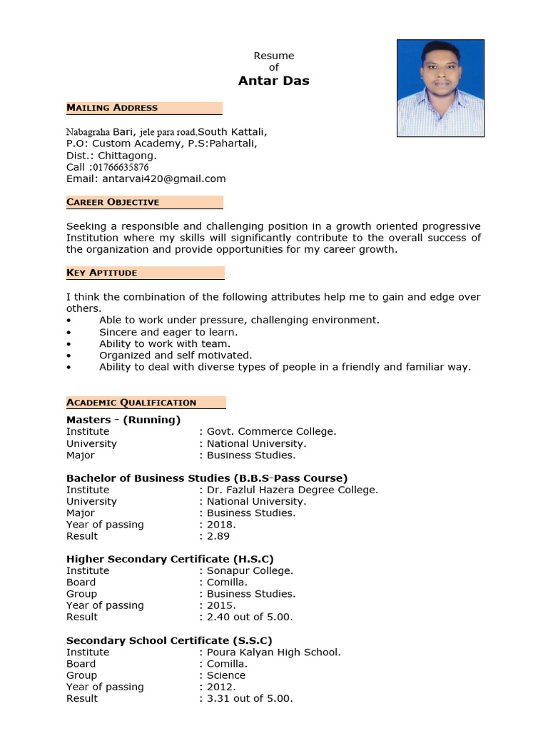 Share Antar CV P2 01626742044 | PDF