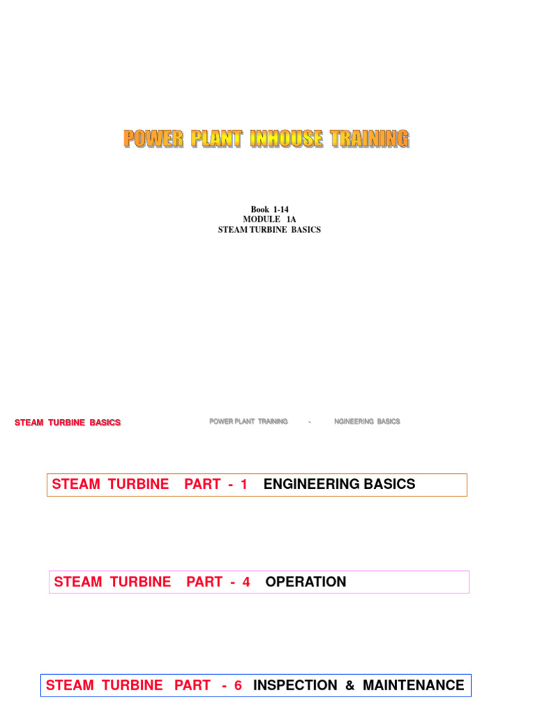 Steam Turbine Basic Training Module 1 1 | PDF | Turbine | Steam