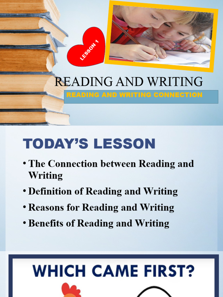 Lesson 1 Introduction To Reading and Writing | PDF