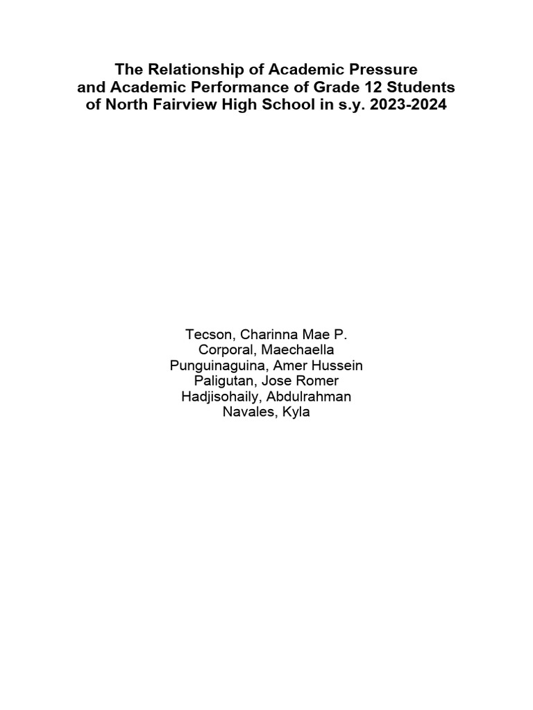 Academic Pressure and Student Performance | PDF | Motivational | Motivation