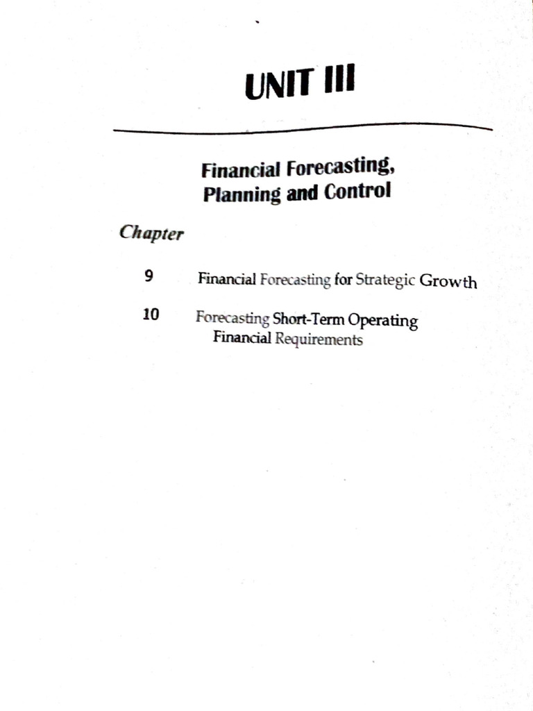 Chapter 9 Financial Forecasting For Strategic Growth | PDF