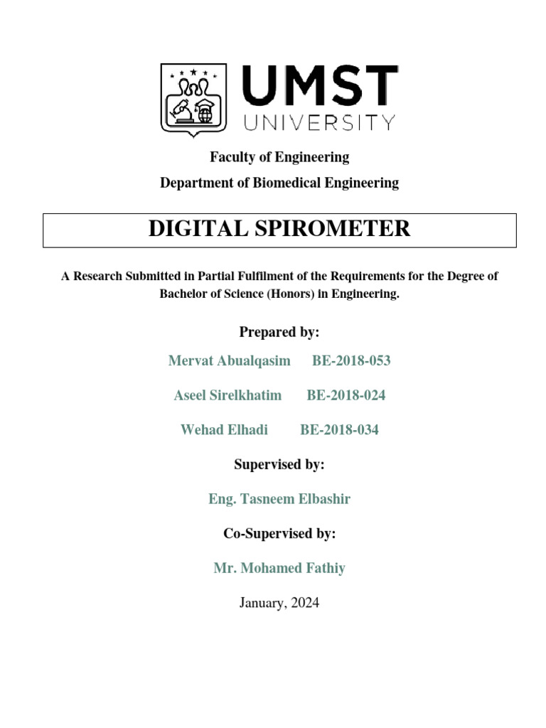Digital Spirometer | PDF | Exhalation | Lung