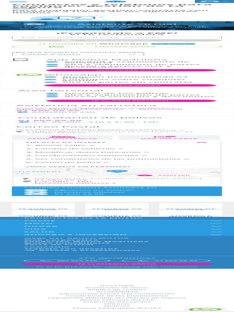 Contacto y Asistencia Mutua Madrileña | PDF | Póliza de seguros | Informática