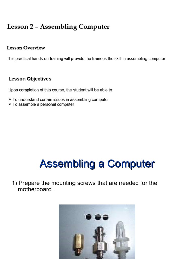 Technical Lesson 2 | PDF