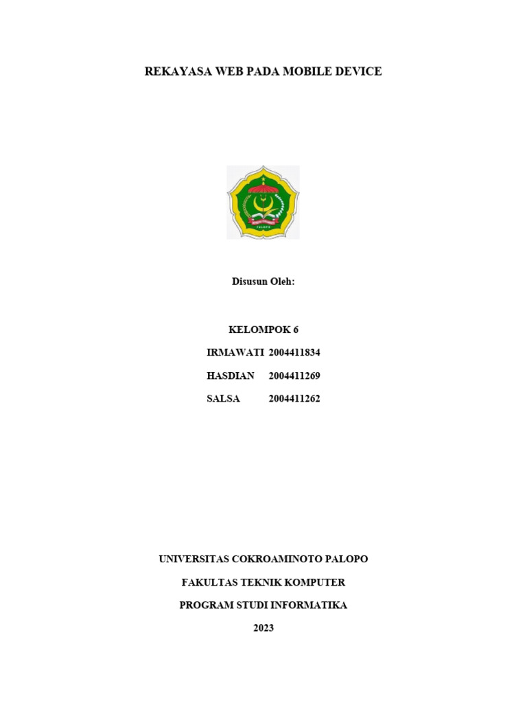 Rekayasa Web Pada Mobile Device | PDF