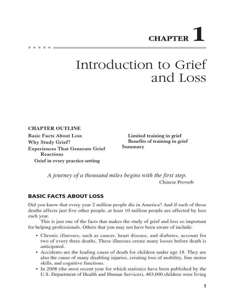 Introduction To Grief and Loss: A Journey of A Thousand Miles Begins ...