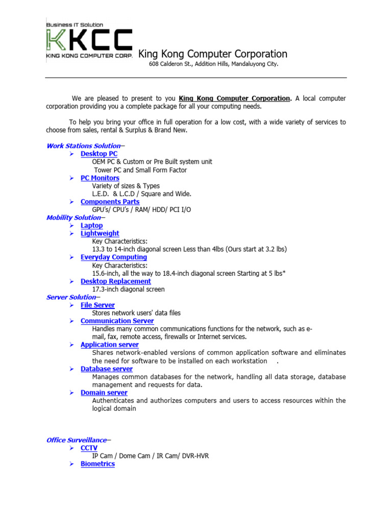 .KKCC Business Proposal | PDF