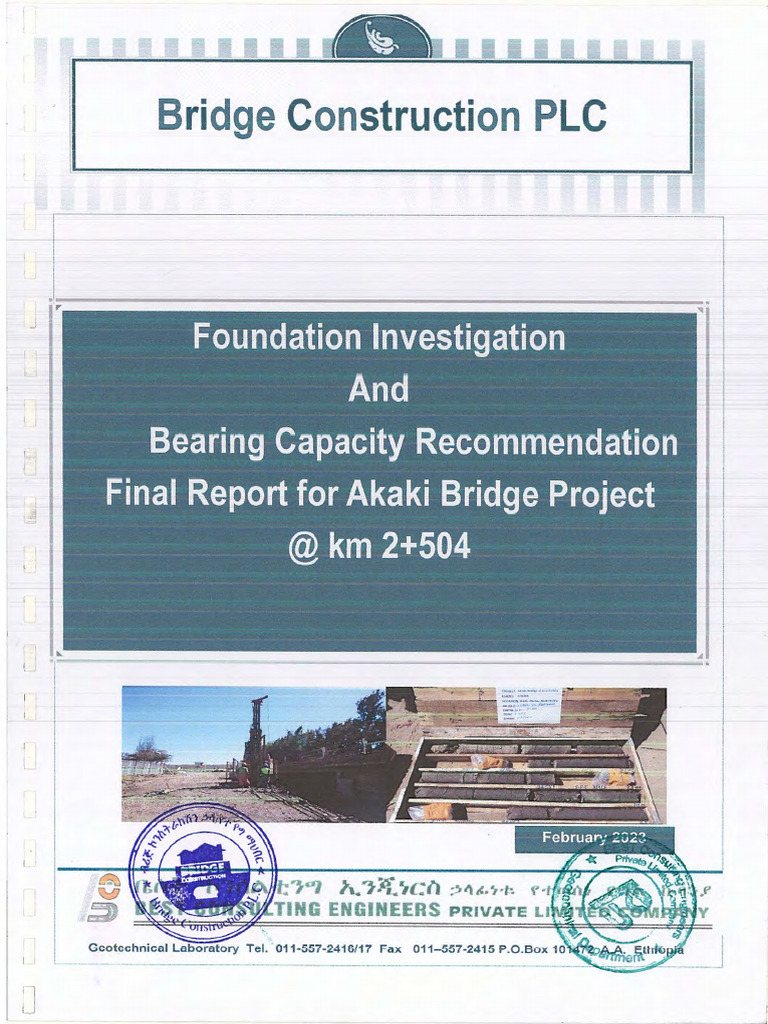 Foundation Report - Akaki Side Abt | PDF | Earthquakes | Geotechnical ...