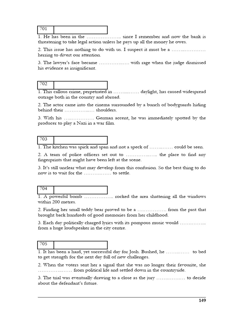 One Word Fits All Vocabulary Exercises | PDF