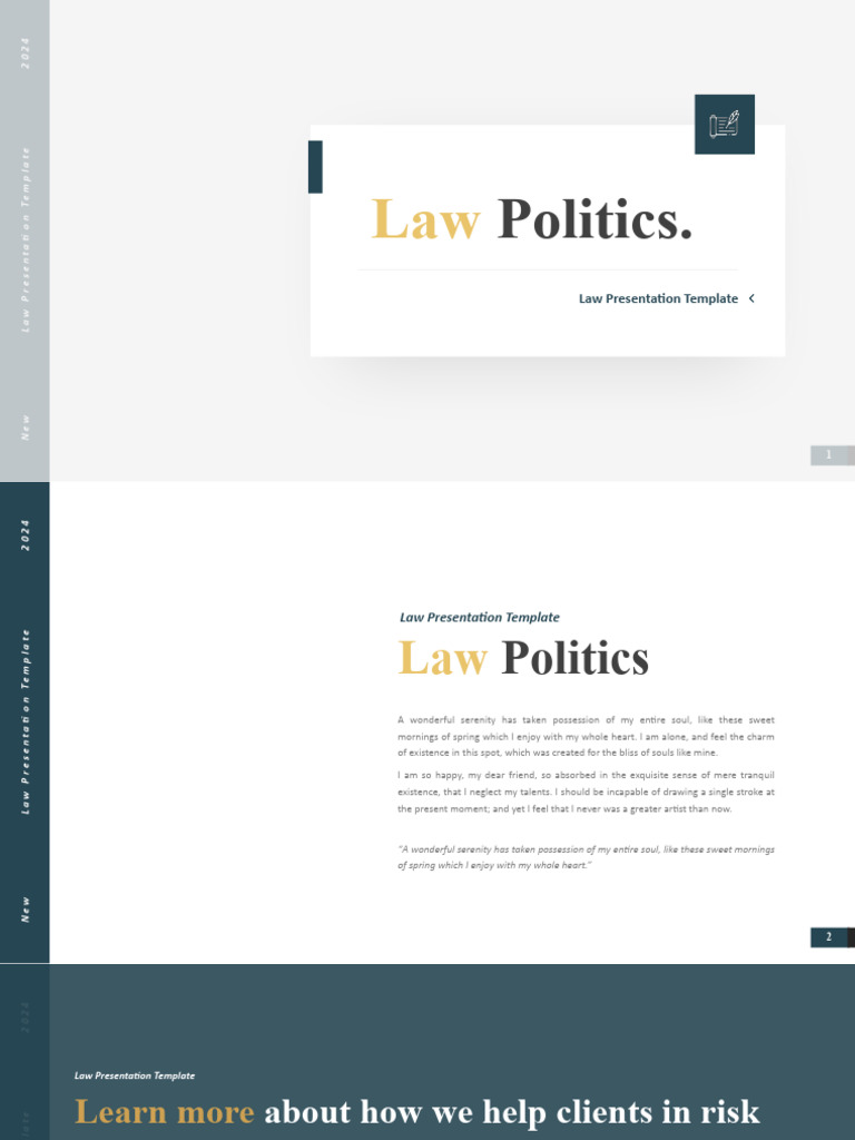 Law Politics Presentation Template | PDF