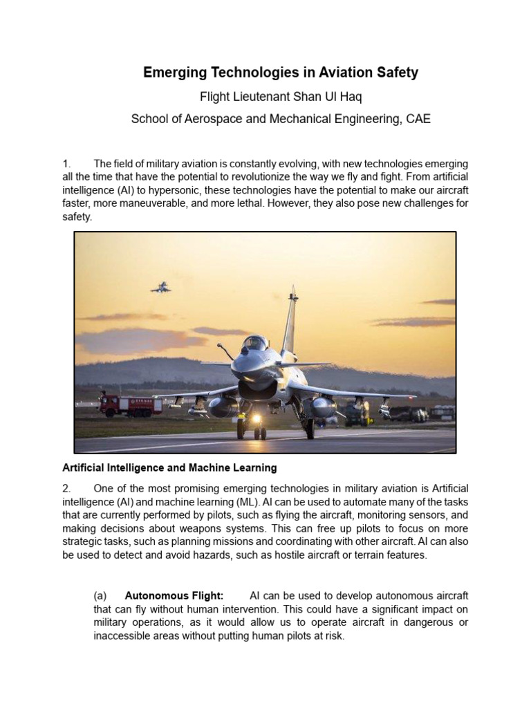 Innovations in Military Aviation Safety | PDF | Aviation Safety | Aviation