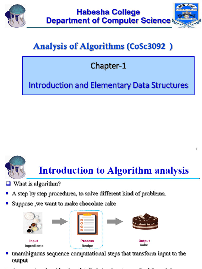 Analysis Chapter 1 Pdf Algorithms Computer Programming 