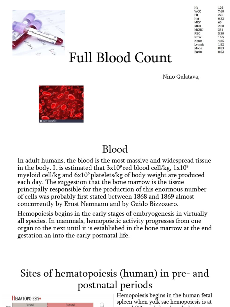 Full Blood Count - RBC & RBC Indices | PDF | Hemoglobin | Red Blood Cell