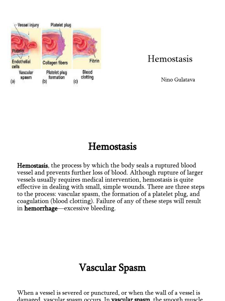 Hemostasis | PDF | Coagulation | Platelet
