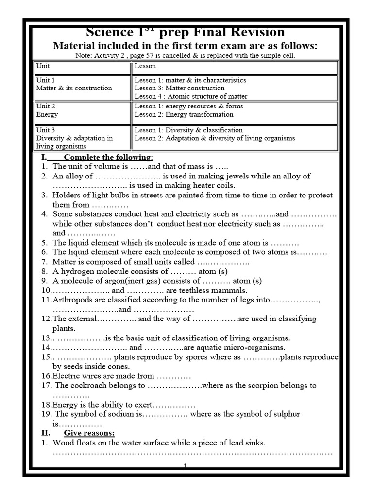 1st Prep - Final Rev | PDF | Atoms | Atomic Nucleus