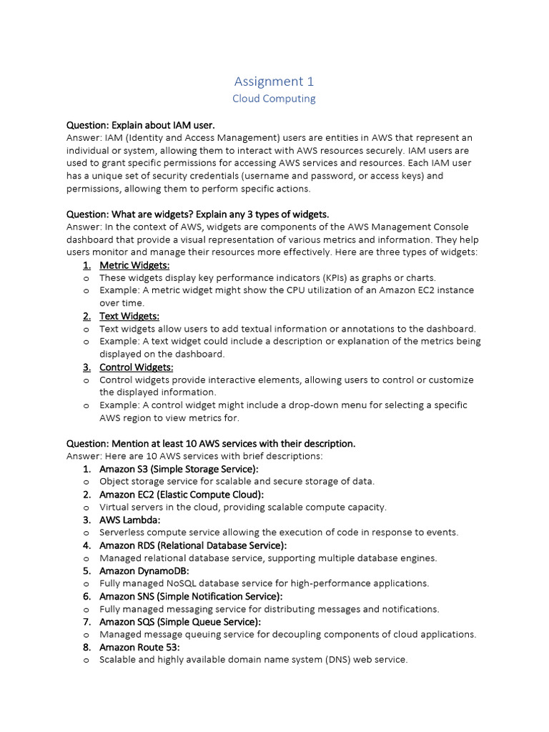 Cloud Computing Assignment-1 Akagra Gupta 2K21 - EE - 30 | PDF | Cloud ...