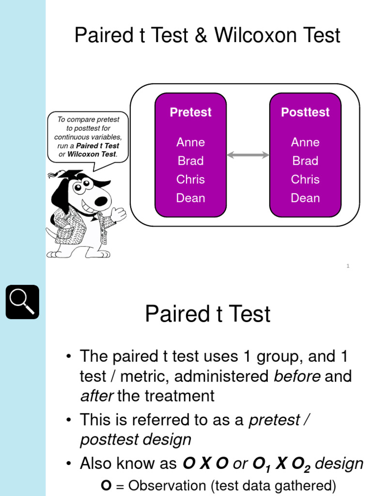 Paired t Test vs Wilcoxon Test Explained | PDF | Student's T Test ...