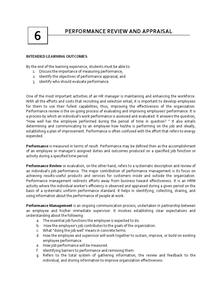HRM6 Performance Appraisal and Evaluation | PDF | Performance Appraisal ... HRM6 Performance Appraisal and Evaluation | PDF | Performance Appraisal ...