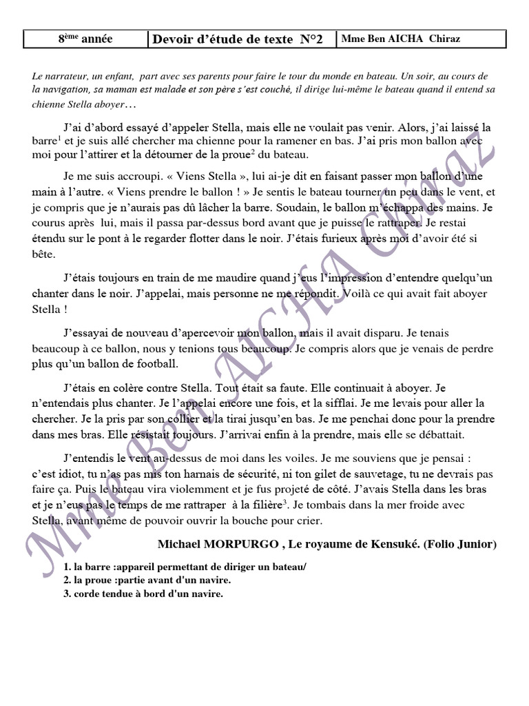 8ème Révision Devoir 2 | PDF