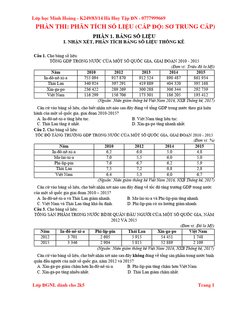 Phan Tich So Lieu | PDF