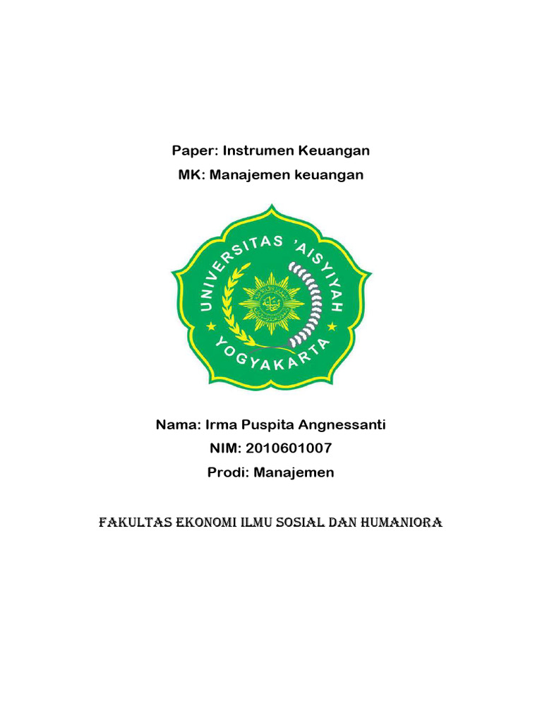 Instrumen Keuangan | PDF