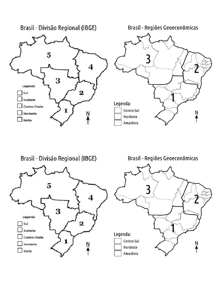 Mapas para Colorir Macrorregios Ibge e Macrorregioes Geoeconomicas | PDF