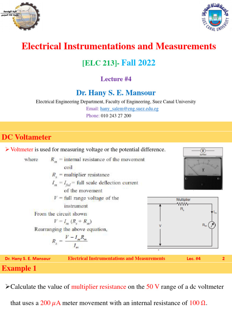 Lec. 4 | PDF | Voltage | Electrical Engineering